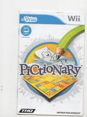 Pictionary Nintendo Wii MANUAL ONLY Authentic | eBay