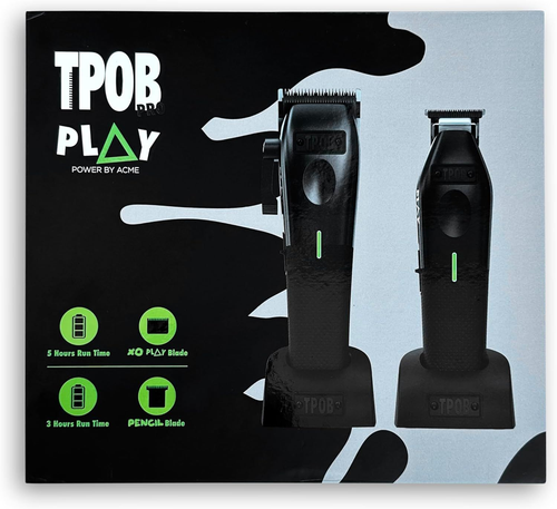 TPOB Play Barber Hair Clipper and Trimmer for Men 7500 RPM Blackout 2 ...