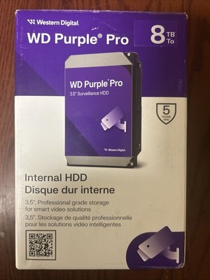 WD8002PURP Western Digital 8TB WD Purple Pro Surveillance Internal Hard ...
