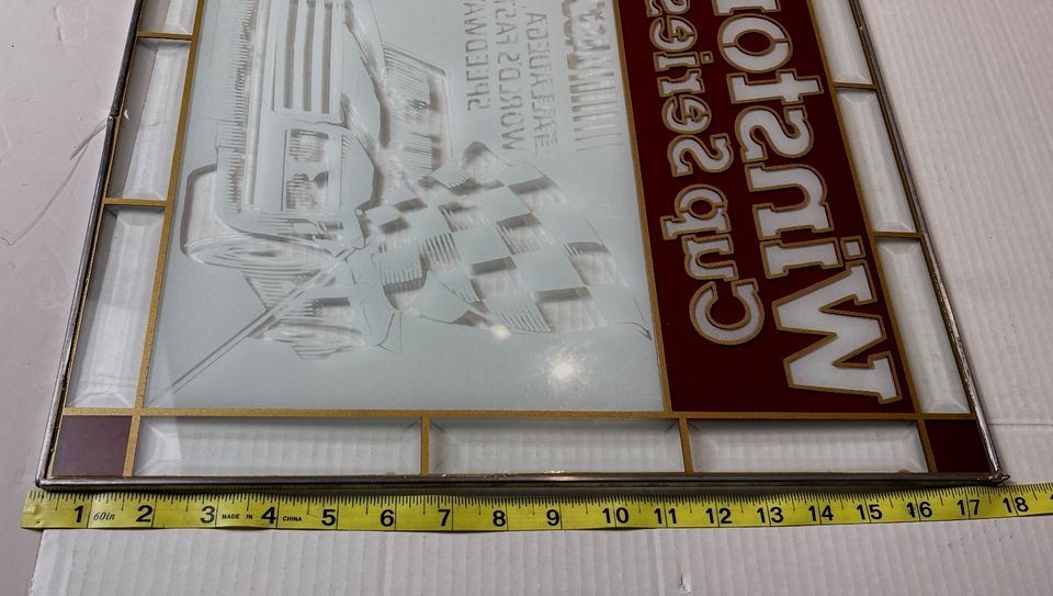 Vintage Talladega NASCAR Winston Cup Series Glass Advertising Sign ...