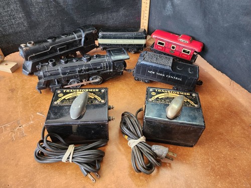 Vtg Marx Toys O Gauge 898 0-4-0 & #400 Steam Locomotives Lot W/ Cars ...