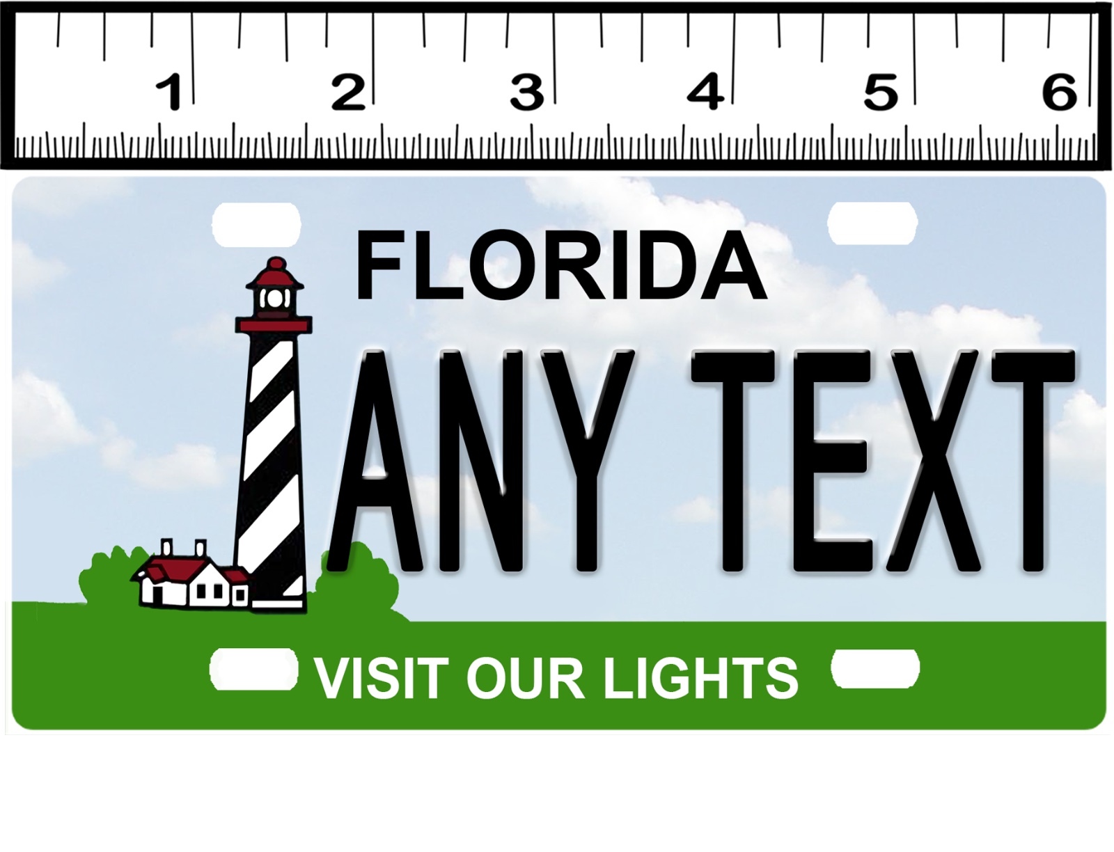 CUSTOM PERSONALIZED ALUMINUM BICYCLE MINI STATE LICENSE PLATE-FLORIDA ...