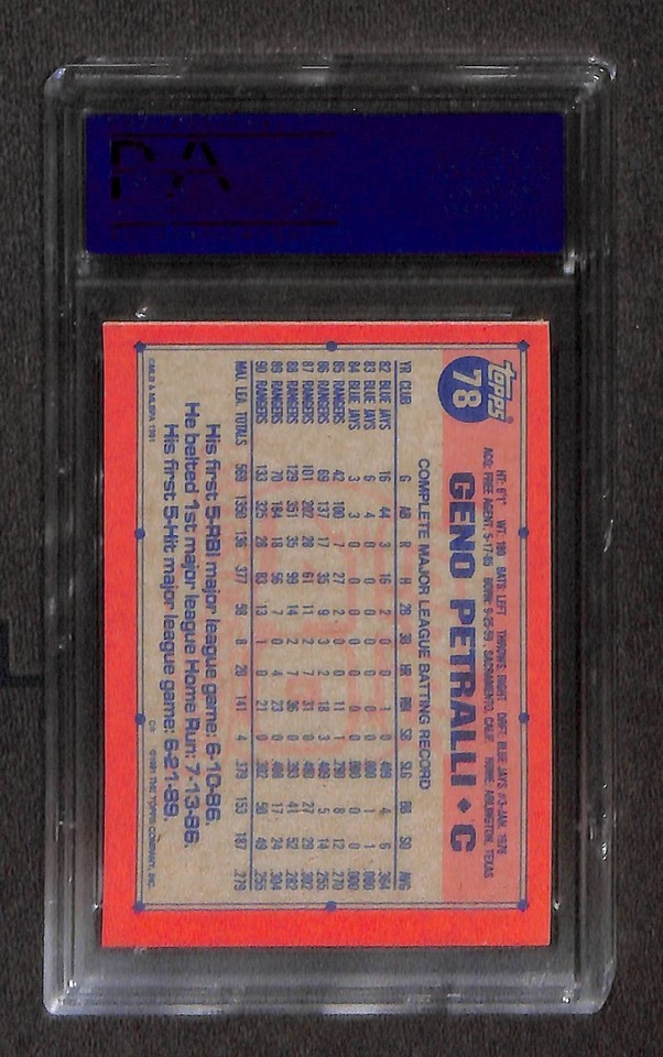 1991 Topps #78 GENO PETRALLI PSA 10 GEM-MT 12566548 | eBay