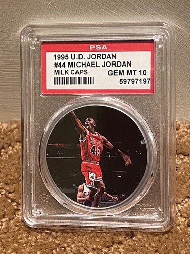 1995 UD Upper Deck Michael Jordan PSA 10 #44 Milk Cap New Case Bulls MJ ...