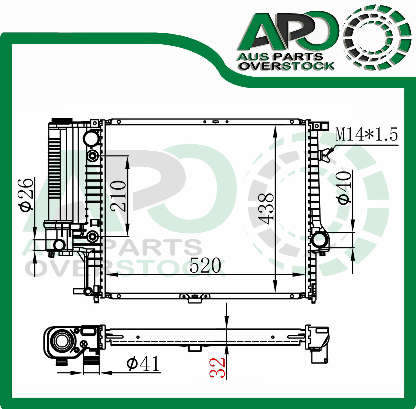 Premium Quality RADIATOR Fit For BMW 5 Series E34 E36 E39 520i 525i ...