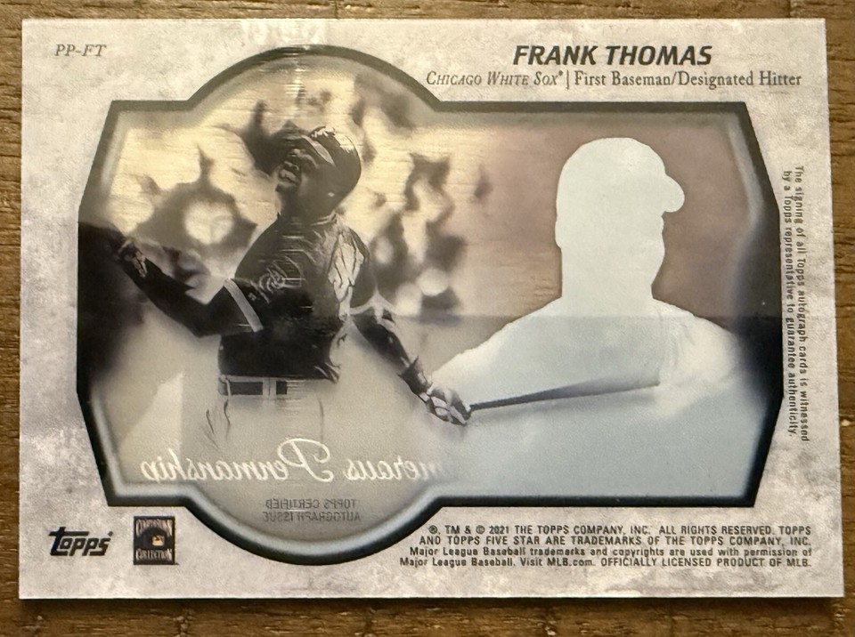 2021 Topps Five Star Frank Thomas Auto Autograph Pentamerous Penmanship ...