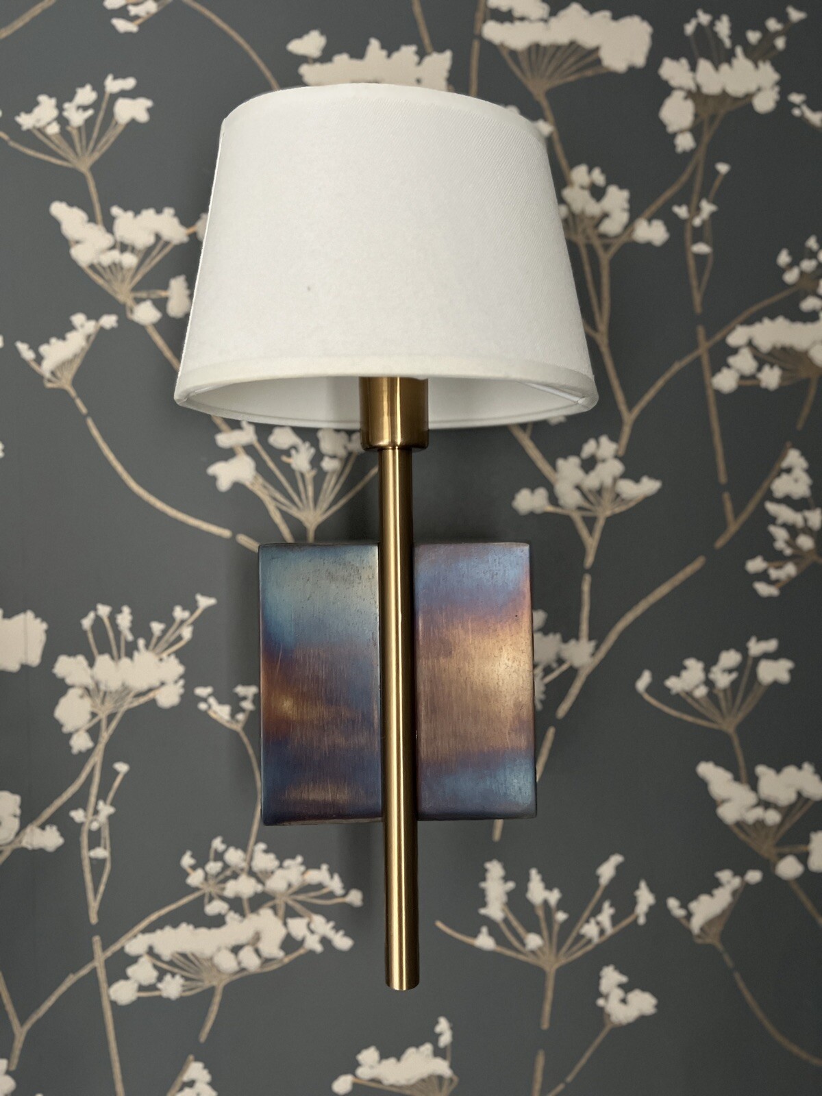CRAFTMADE Parker 1 Light Wall Sconce in Fired Steel/Satin Brass NEW | eBay