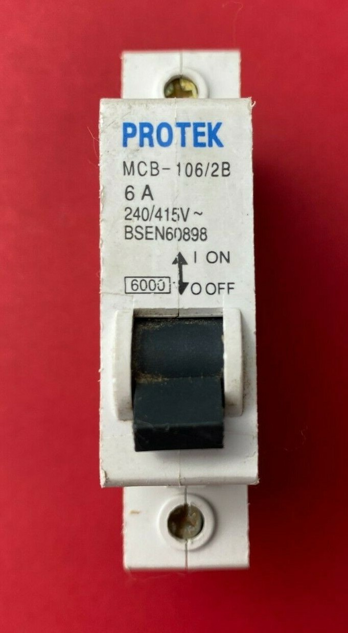 Protek MCB-106/2B B6 MCB-110/2B B10 MCB-116/2B B16 MCB-120/2B B20 MCB ...