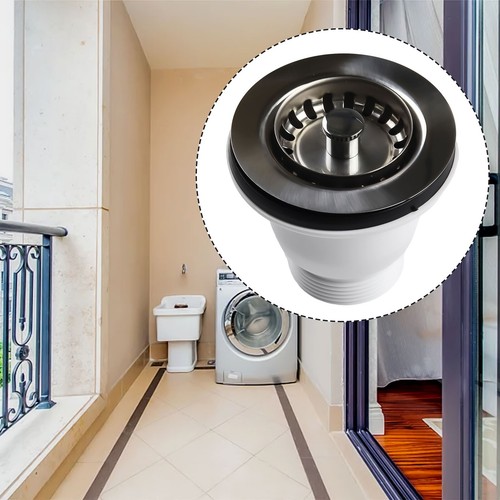 Panier crépine pour évier neuf ouverture moderne 60 mm argent déchets ...