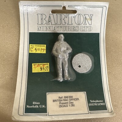 Barton Miniatures 1/35 Scale Modern British RAC Officer Metal Figure ...