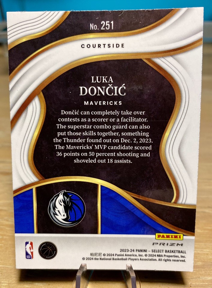 2023-24 Select Courtside Luka Doncic Tiger Prizm SSP #251 Dallas ...