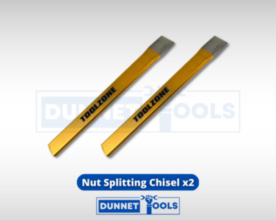 Nut Splitting Chisels x2 Cold Steel Metal 240 x 26 x 7mm Mechanics ...