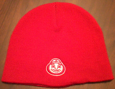 Red OSU Ohio State Brutus Winter Stocking Beanie Knit Hat | eBay