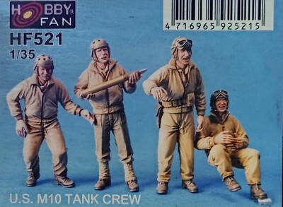 Hobby Fan 1/35 HF-521 WWII US M10 Tank Crew - 4 Figures | eBay
