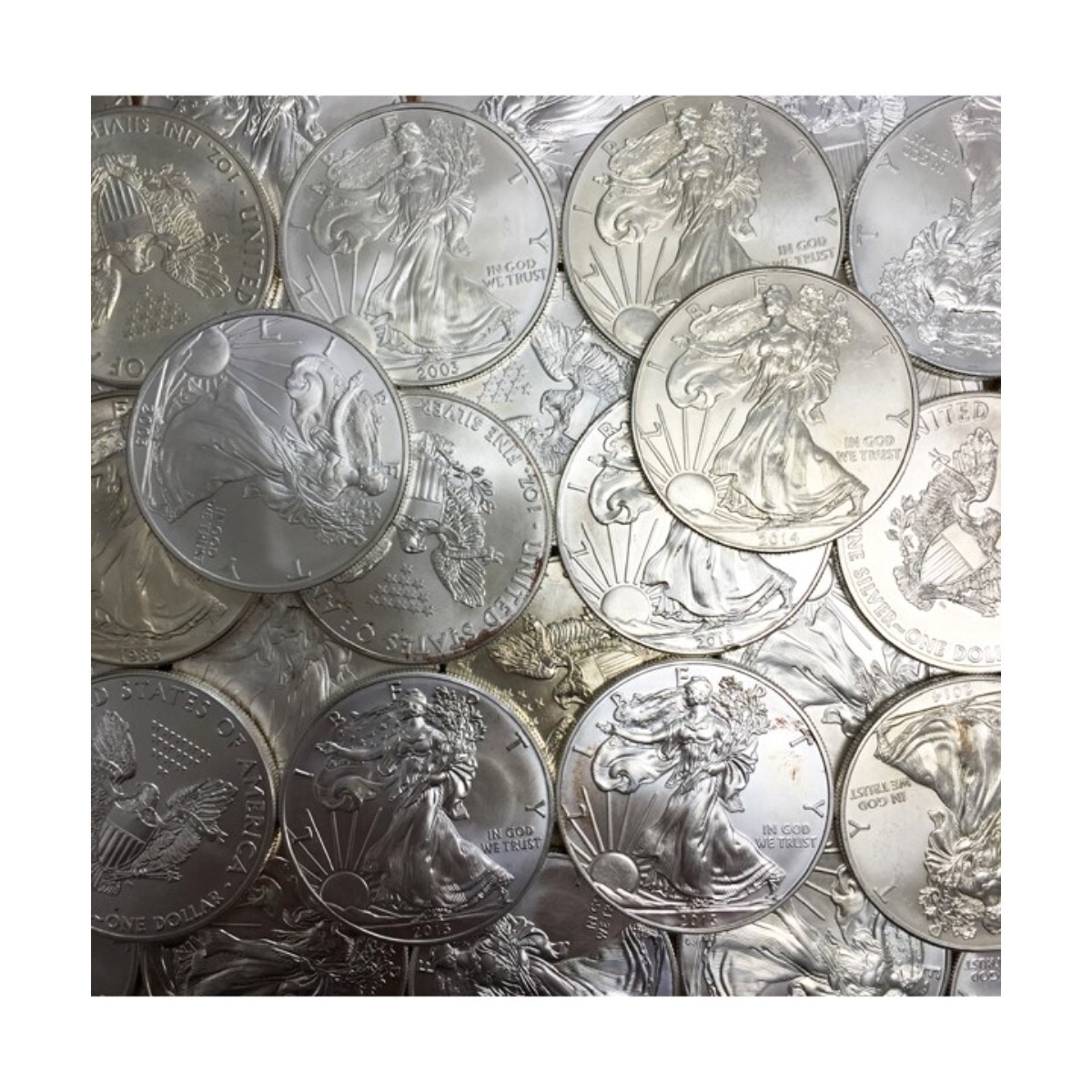 American Silver Eagle $1 Coin 1 oz Silver ( Cull, Damaged, Circulated ...