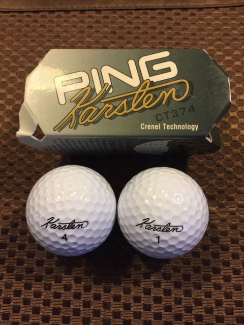 PING GOLF BALL-(2) PACK WHITE PING KARSTEN CT 374...NO LOGO...."NEW ...