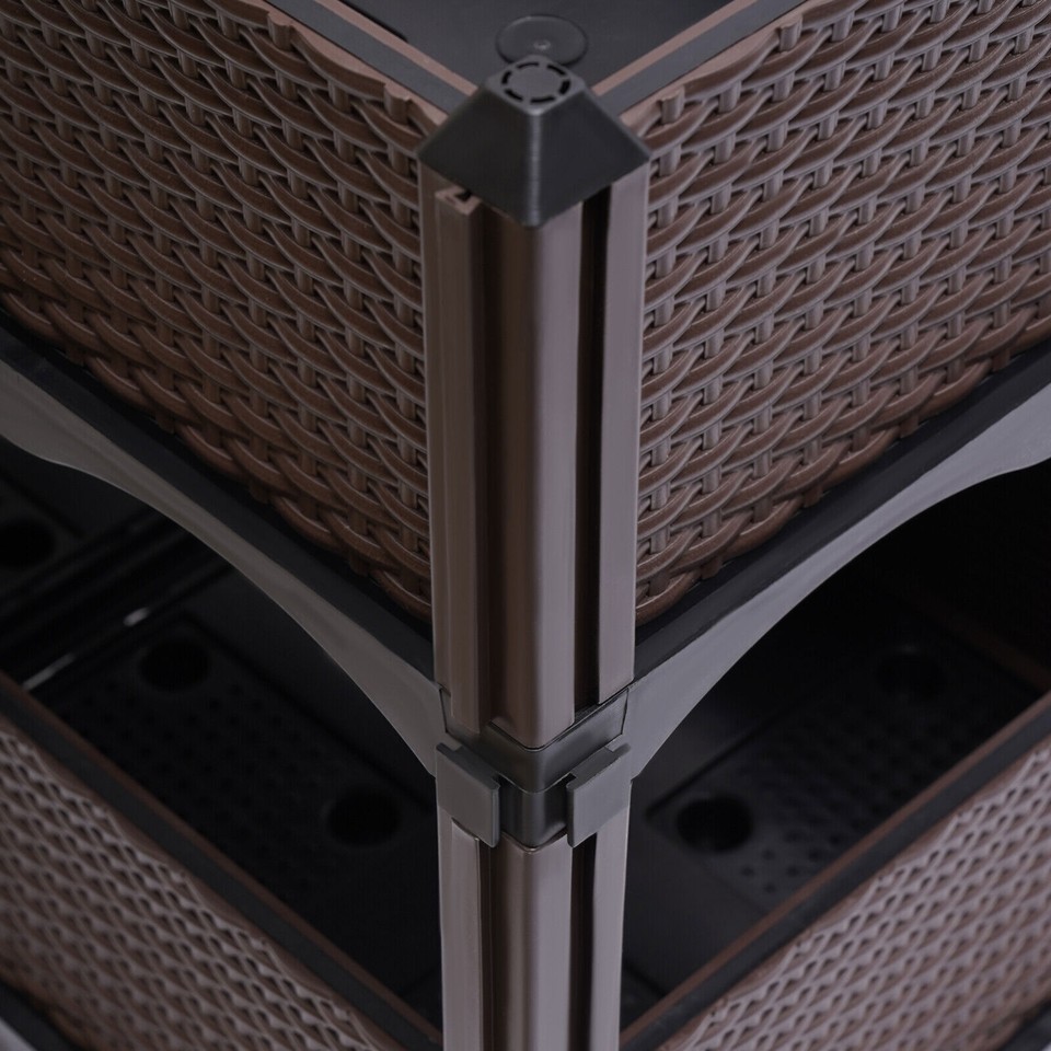 2 Tiers Elevated Raised Garden Bed with Legs Planter Grow Box Outdoor Yard US | eBay