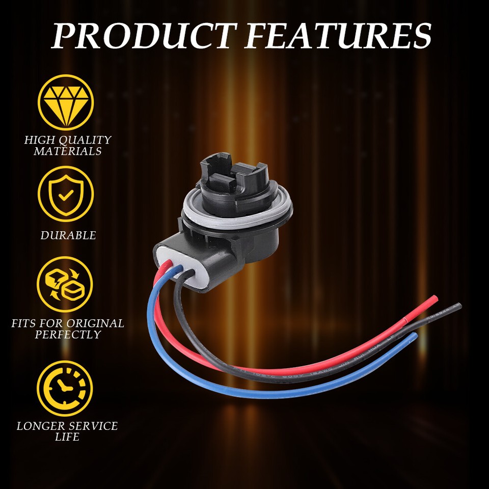 4PCS 3157 Bulb Brake Socket Turn Front Signal Light Harness Plug Wire ...