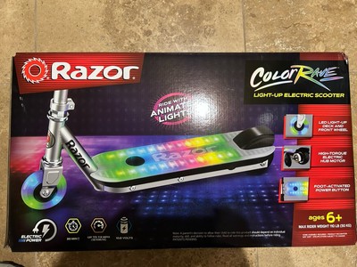 Razor Color Rave Electric Scooter - Colorful Light-Up Deck, up to 7.5 ...