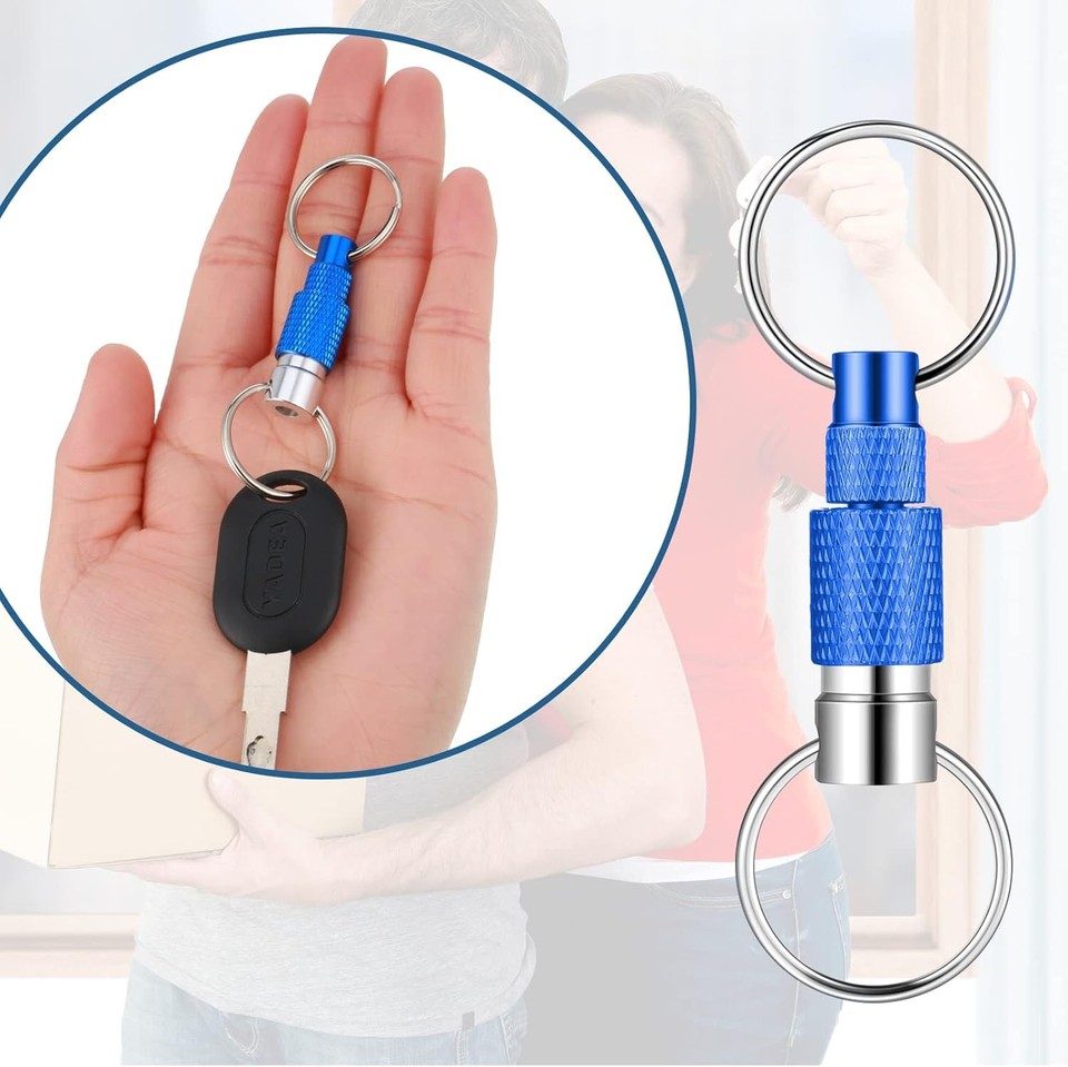 Heavy Duty Keychain Retractable Carabiner Car Key Chain with Badge ...