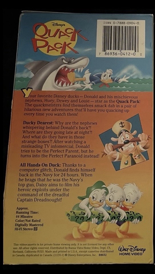 Disney Quack Pack* DUCKS AMUCK- VHS Slipcase | eBay