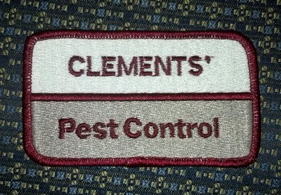 CLEMENTS' PEST CONTROL Iron or Sew-On Patch 4"X2.25" | eBay