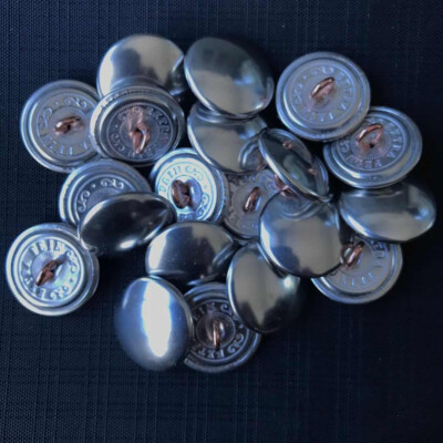 12PCS SET WWII GERMAN OFFICER TUNIC FELDBLUSE MIRROR SURFACE BUTTONS ...