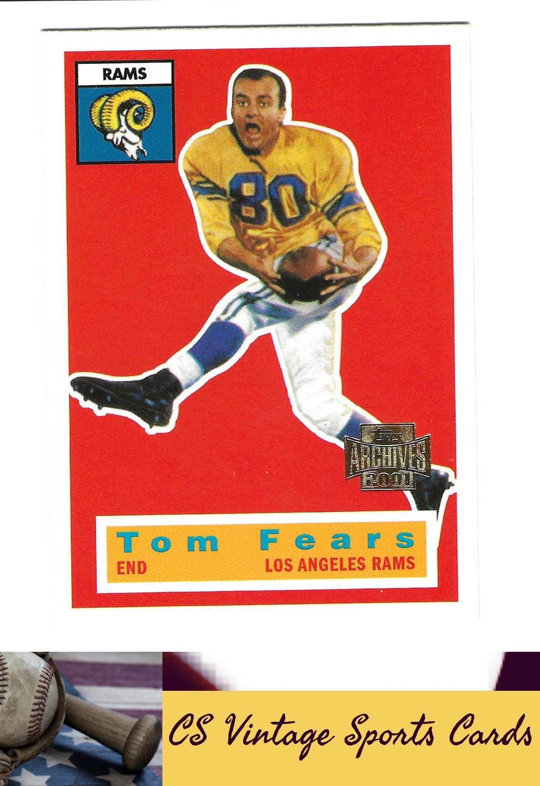 2001 Topps Archives #122 Tom Fears | eBay