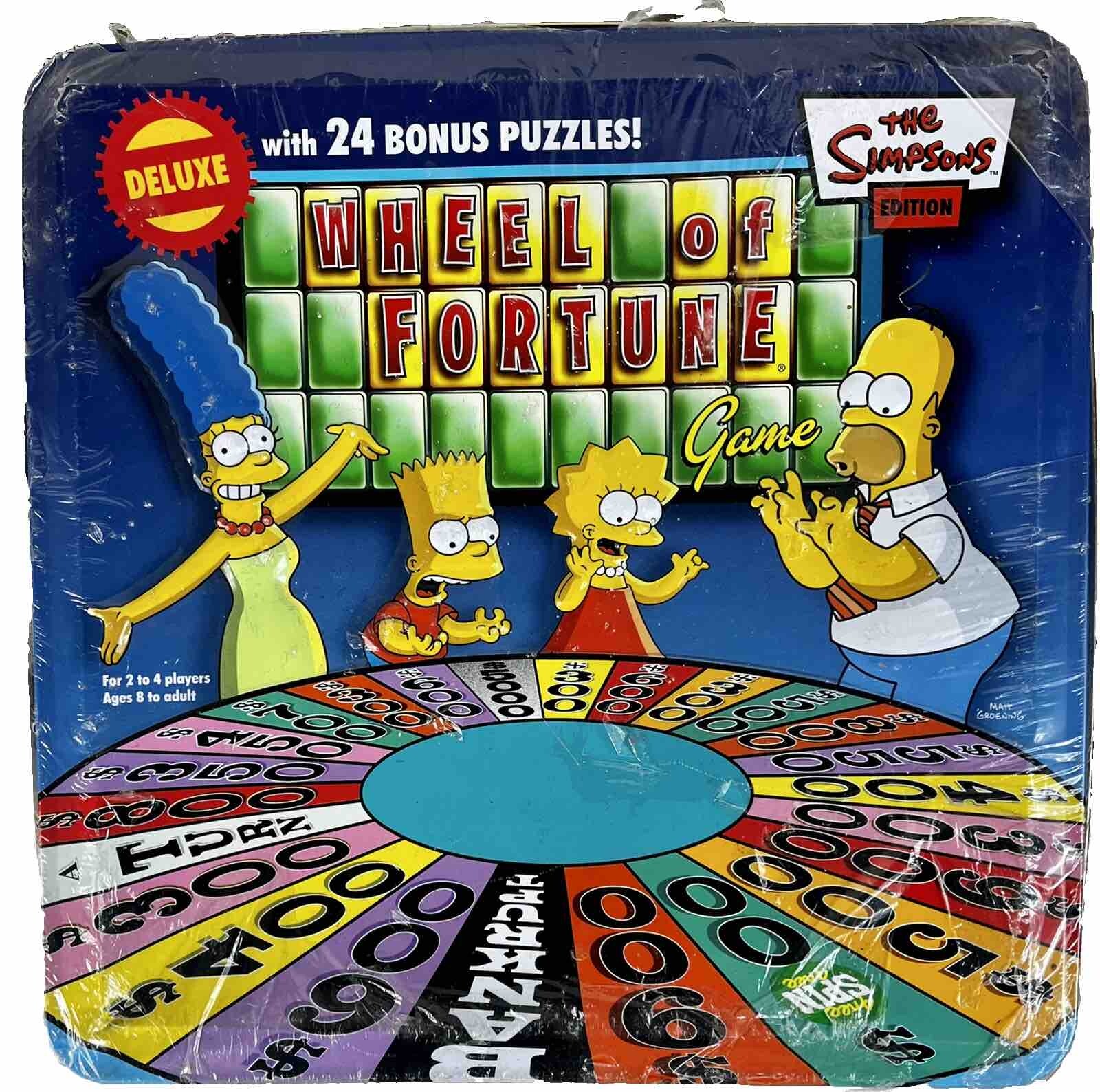 The Simpsons Deluxe Wheel of Fortune Game (Tin Box) 2005 Version- NEW ...