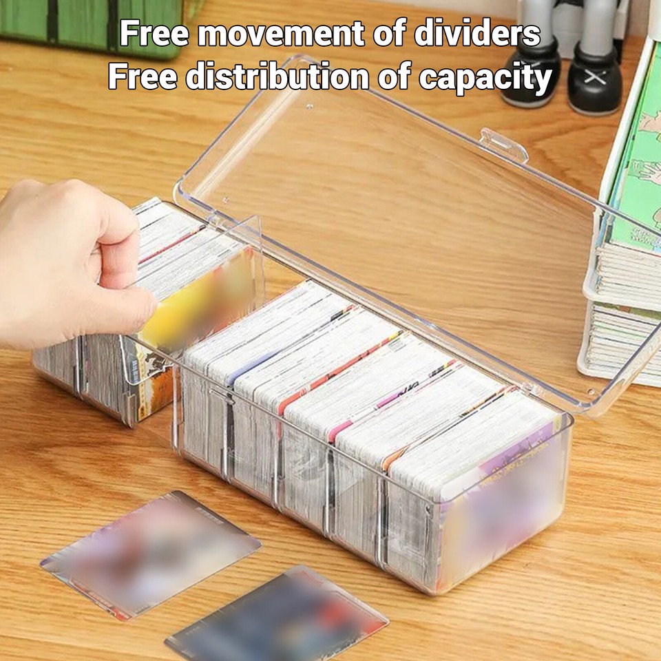 700 Trading Card Storage Box with Dividers Baseball Card Holder For ...