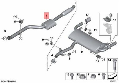 Genuine BMW X3 G01 G02 Exch Catalytic Converter With Front Pipe ...