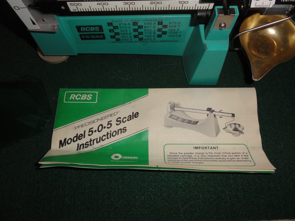 RCBS Model 5-10 Bullet & Powder Scale, MPN 09070, w/Powder Funnel | eBay