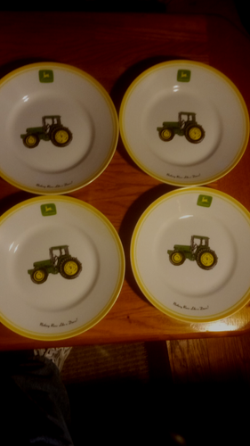 Set of 4pc John Deere Tractor Plates (Nothing Runs Like a Deere) by ...