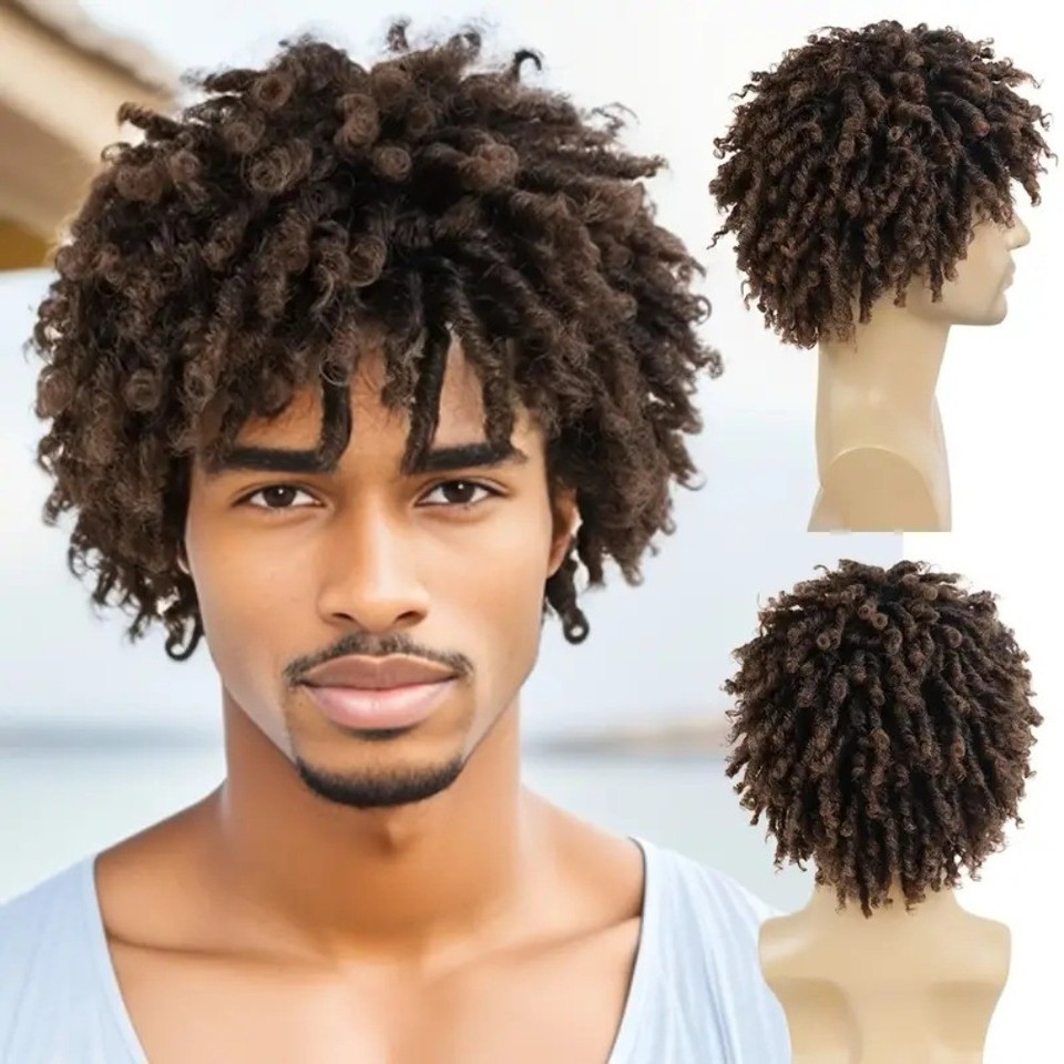 Wig Dreads Short Dreadlock Wig Locs Crochet Braided Wig for Black Men | eBay UK