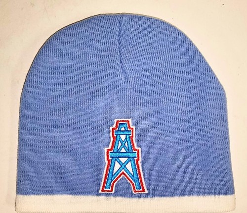 Houston Oilers Beanie 🏈Knit Hat 🏈VINTAGE NFL PATCH/LOGO 🏈6 Cool Colors ...