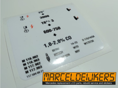 Mercedes Sticker 1175846621 m116.962 m116.963 M117.962 m117.963 | eBay ...