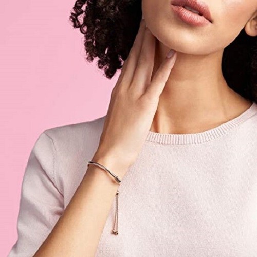 New Authentic Pandora Moments Snake Chain Slider Bracelet - 587953CZ | eBay