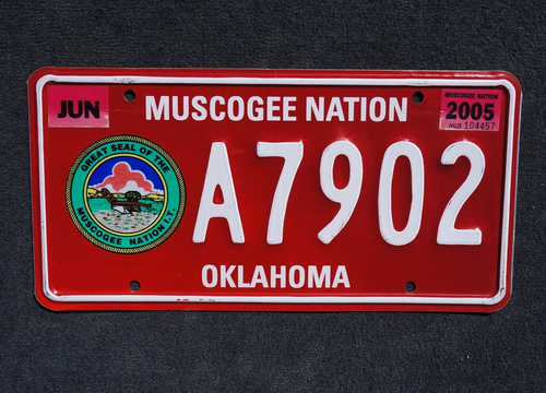 2005 MUSCOGEE NATION INDIAN TRIBE License Plate - Oklahoma | eBay