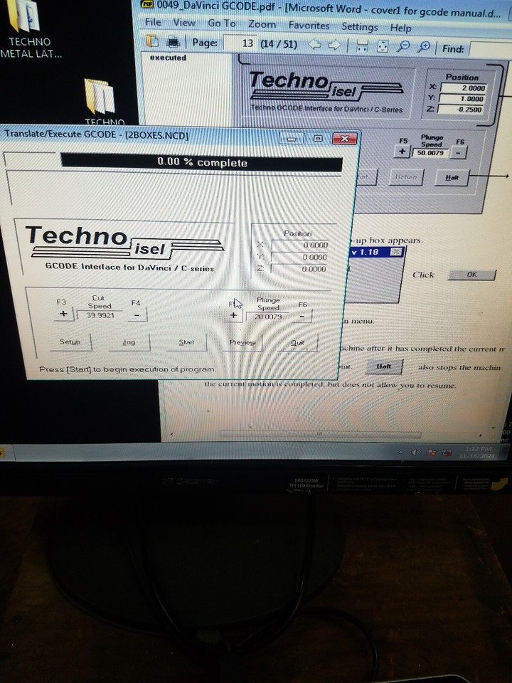 TECHNO CNC Milling Machine DaVinci with PC and software | eBay