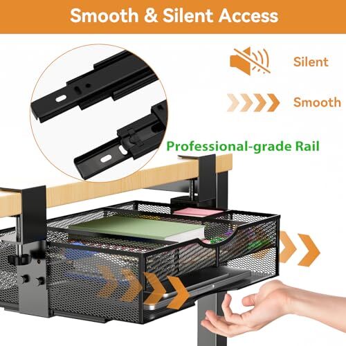 Under Desk Drawer Organizer, Clamp On Under Table Draw Attachment 2 ...
