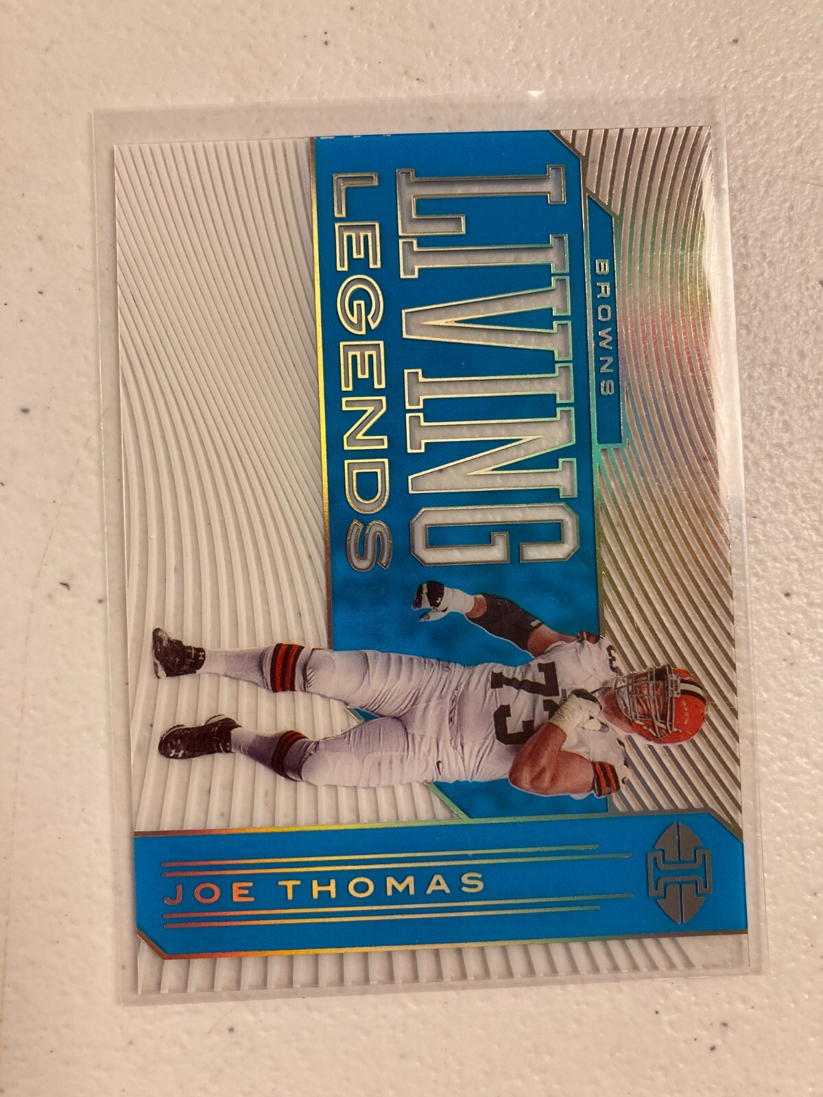 2020 ILLUSIONS FOOTBALL LIVING LEGENDS JOE THOMAS LT BLUE 158/299 #LL16 ...
