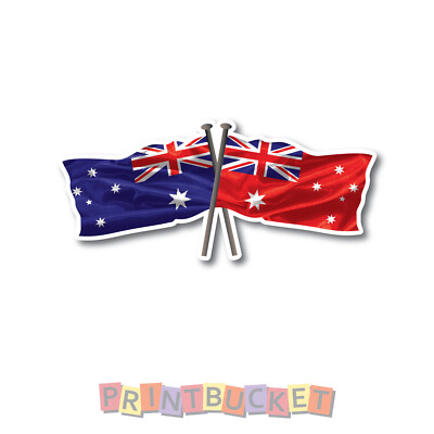 Red Ensign & Australia Flag sticker 180mm quality water/fade proof ...