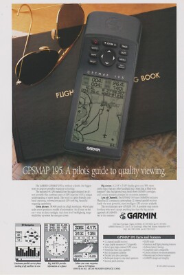 Aviation Magazine Print - Garmin Avionics GPS Map 195 (1996) | eBay