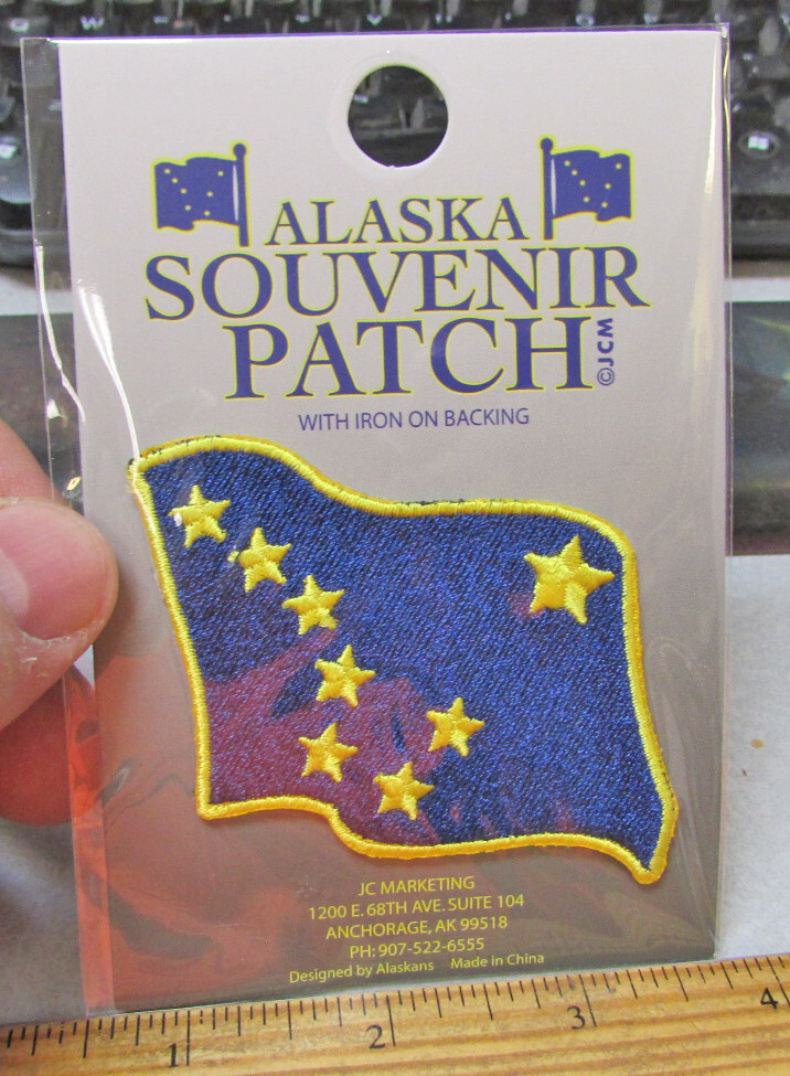 New Alaska iron on embroidered souvenir patch, Alaska Flag, Big Dipper ...