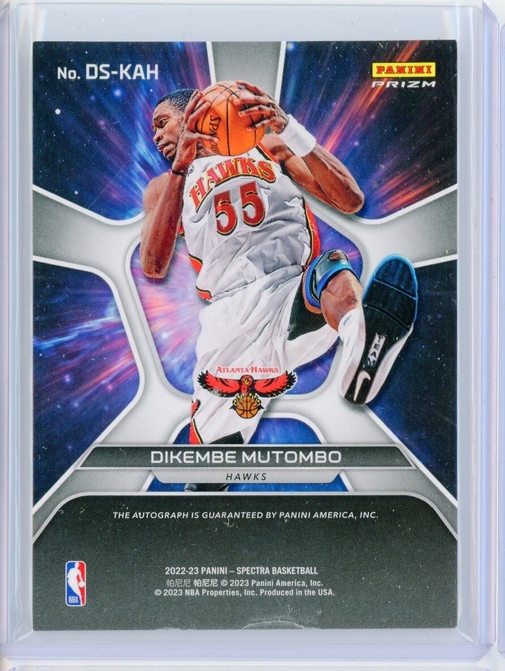 2022-23 Panini Spectra Asia DIKEMBE MUTOMBO Deep Space Hyper AUTO ...