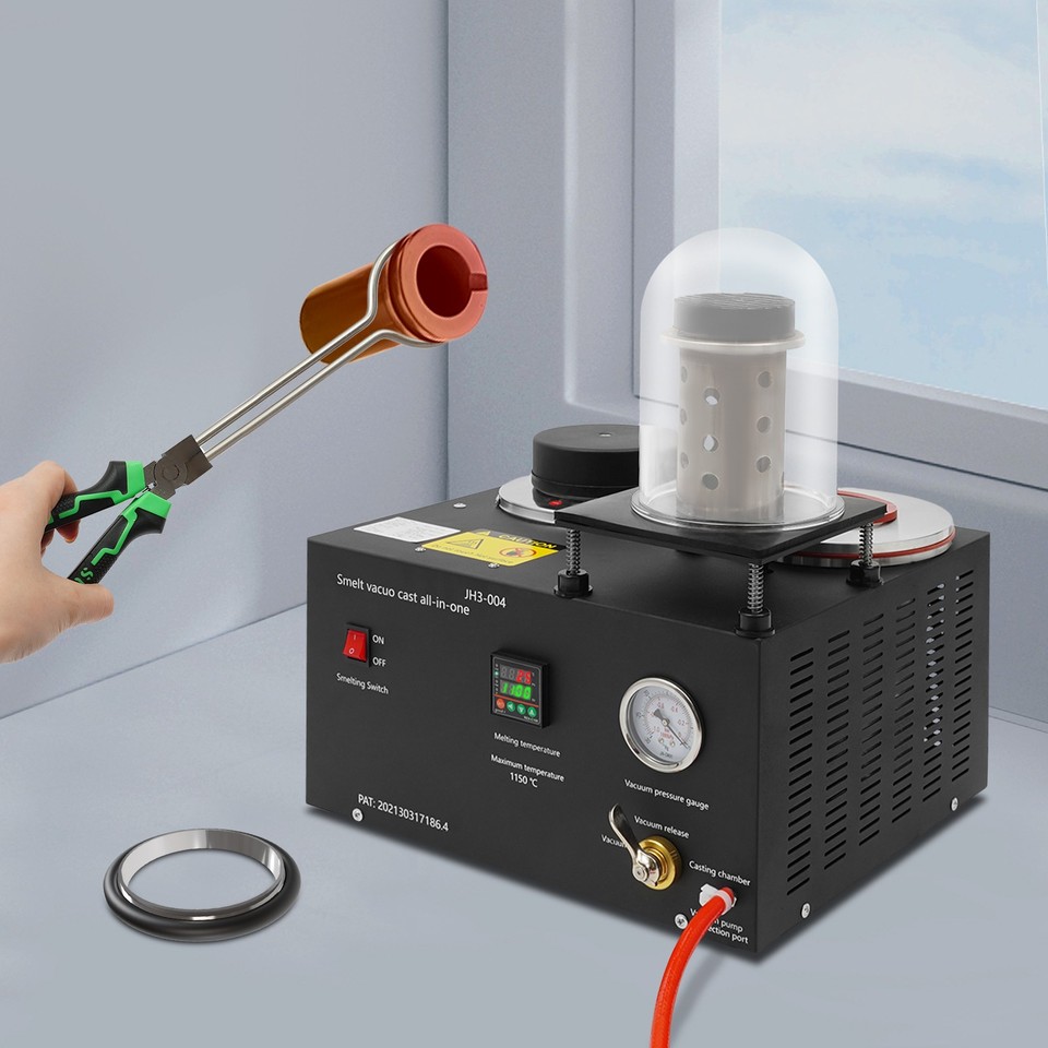 2KG Cast Vacuum Machine 1/2HP Jewelry Silver Precious Metal Melting ...