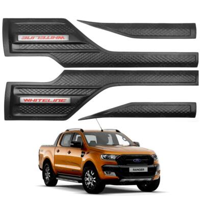 Window Body Cladding Upper Side Molding Black 4 Pc Fit Ford Ranger T6 ...