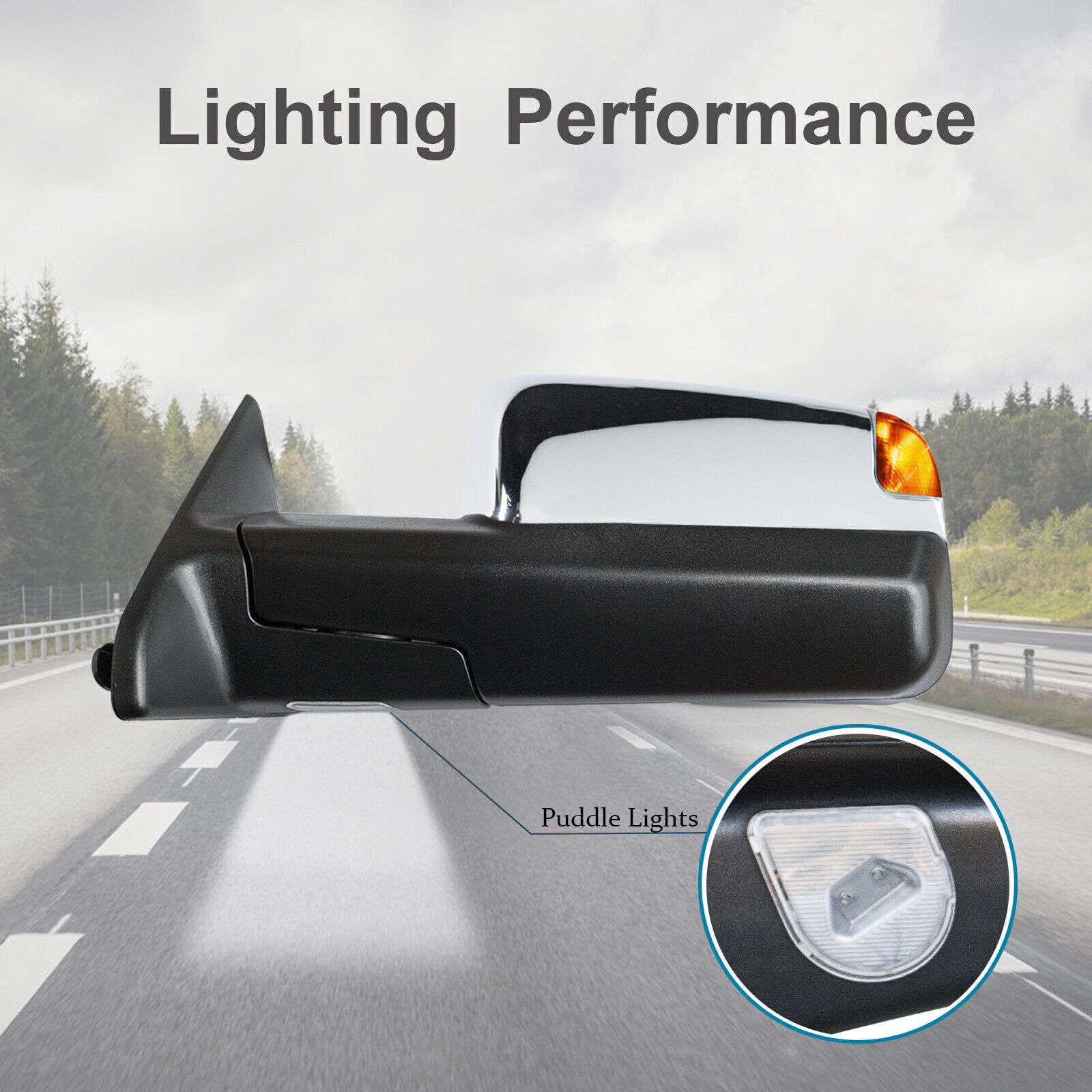 Tow Mirrors Fit 2015 2016 2017 2018 Ram 1500 2500 Power Heated Sensor ...