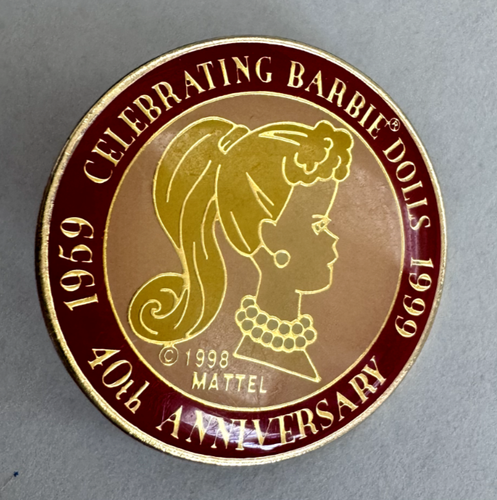 Mattel 1998 Celebrating Barbie Dolls 40th Anniversary 1959-1999 Lapel ...