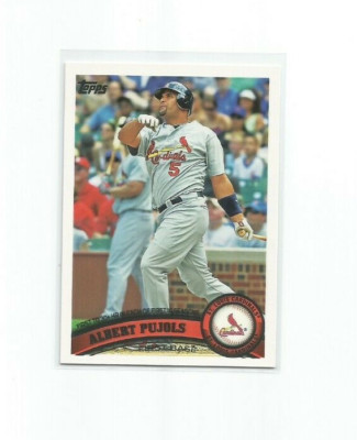 ALBERT PUJOLS (St. Louis Cardinals) 2011 TOPPS CHECKLIST BASEBALL CARD ...